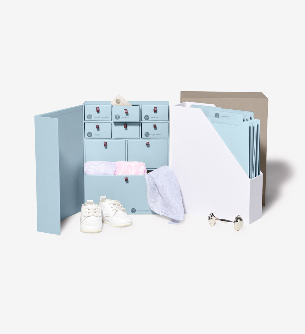 Personalized Deluxe Baby Keepsake Organizer Gift Box by Savor
